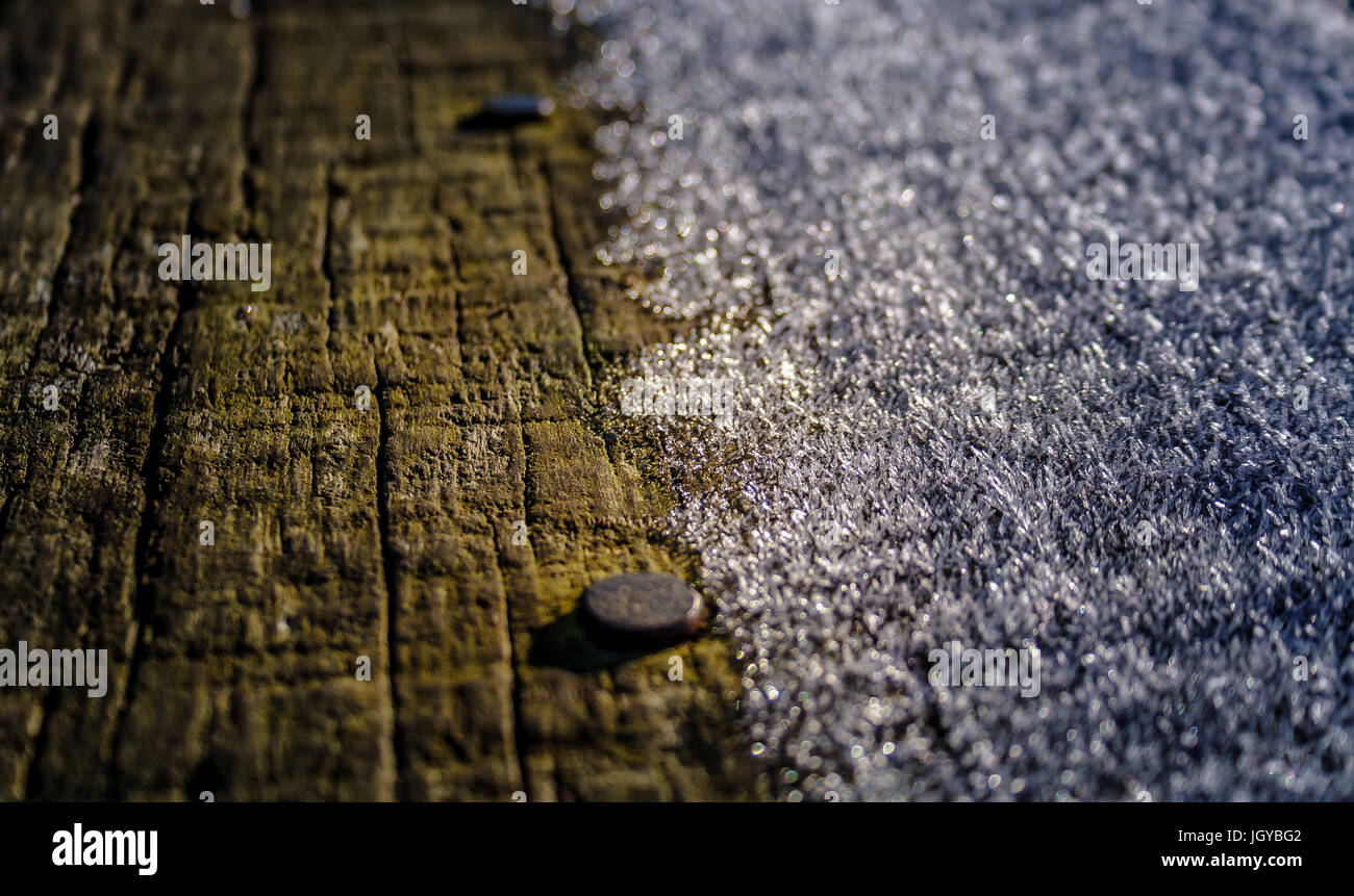 wood and Ice Stock Photo - Alamy