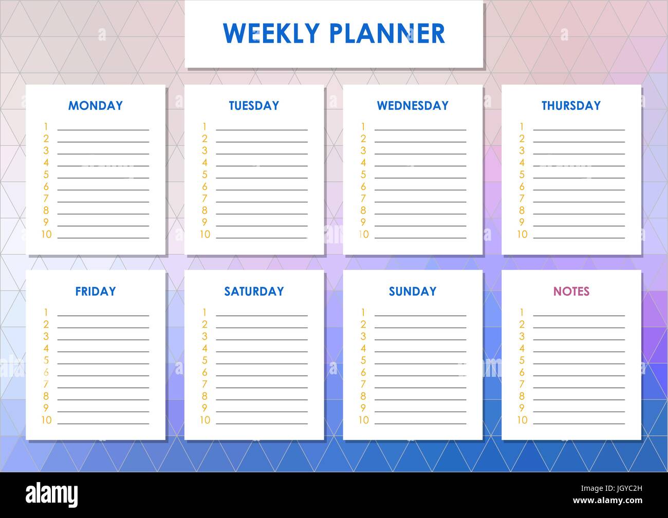 Weekly planner hi-res stock photography and images - Alamy