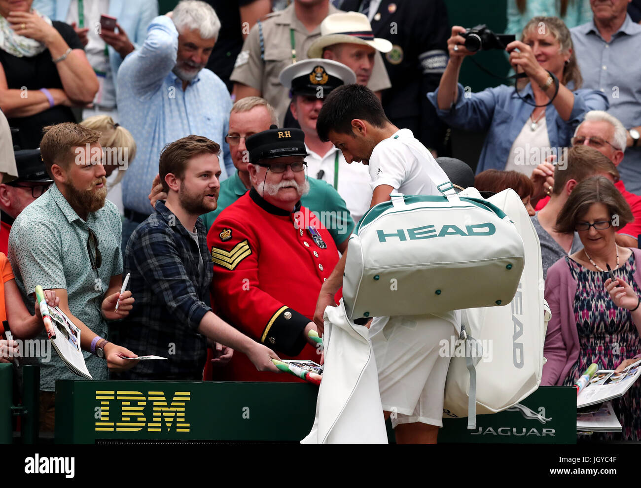 Novak Djokovic signs autographs for fans after beating Adrian Mannarino ...