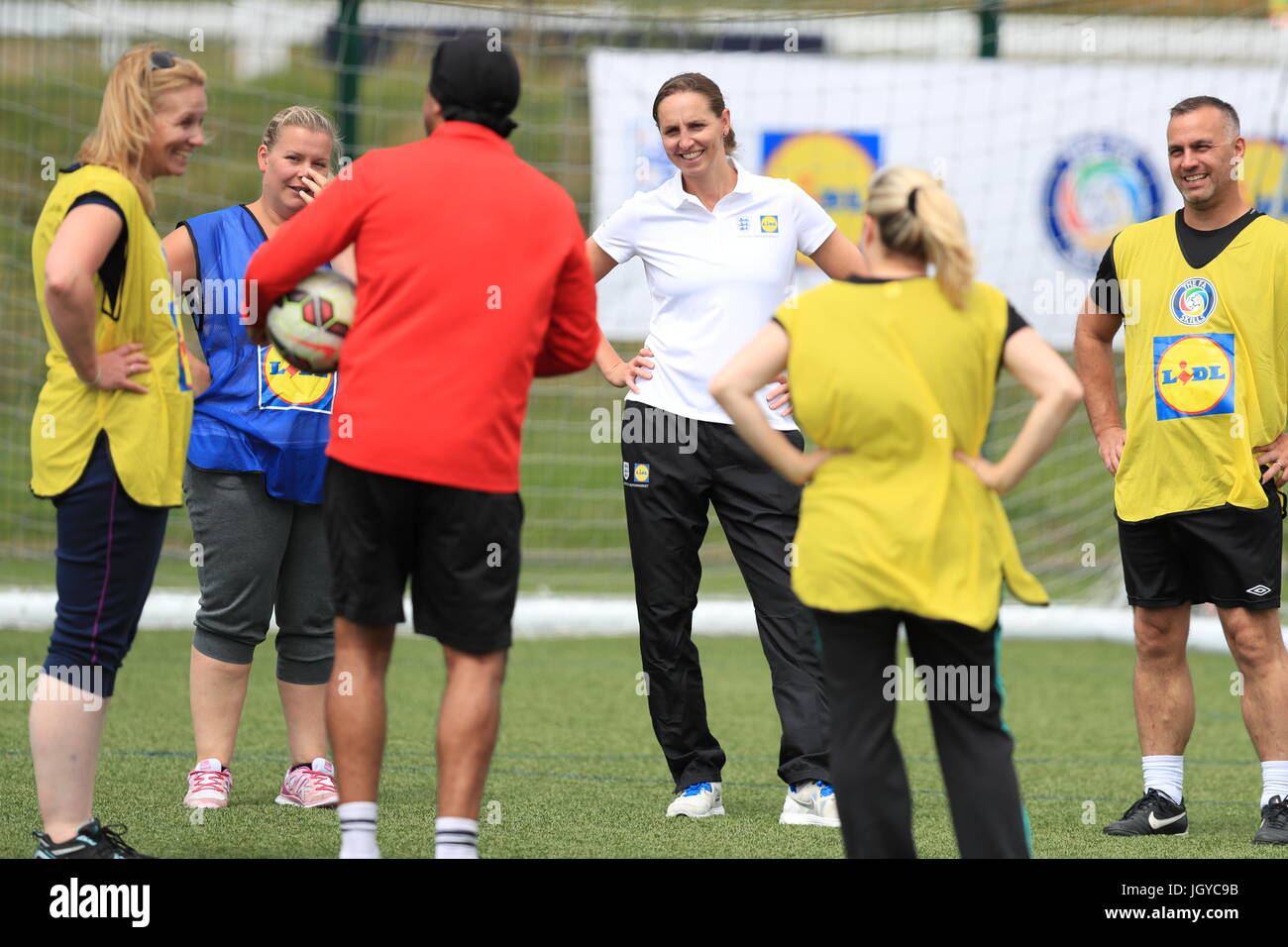 Faye White pictured during a coaching session to help parents earn FA ...