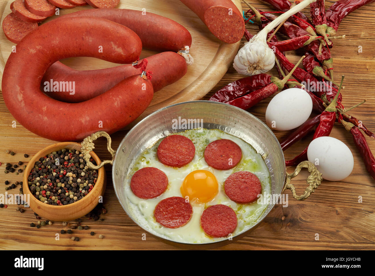 Sausage ( Turkish Sucuk ) concept photo Stock Photo - Alamy