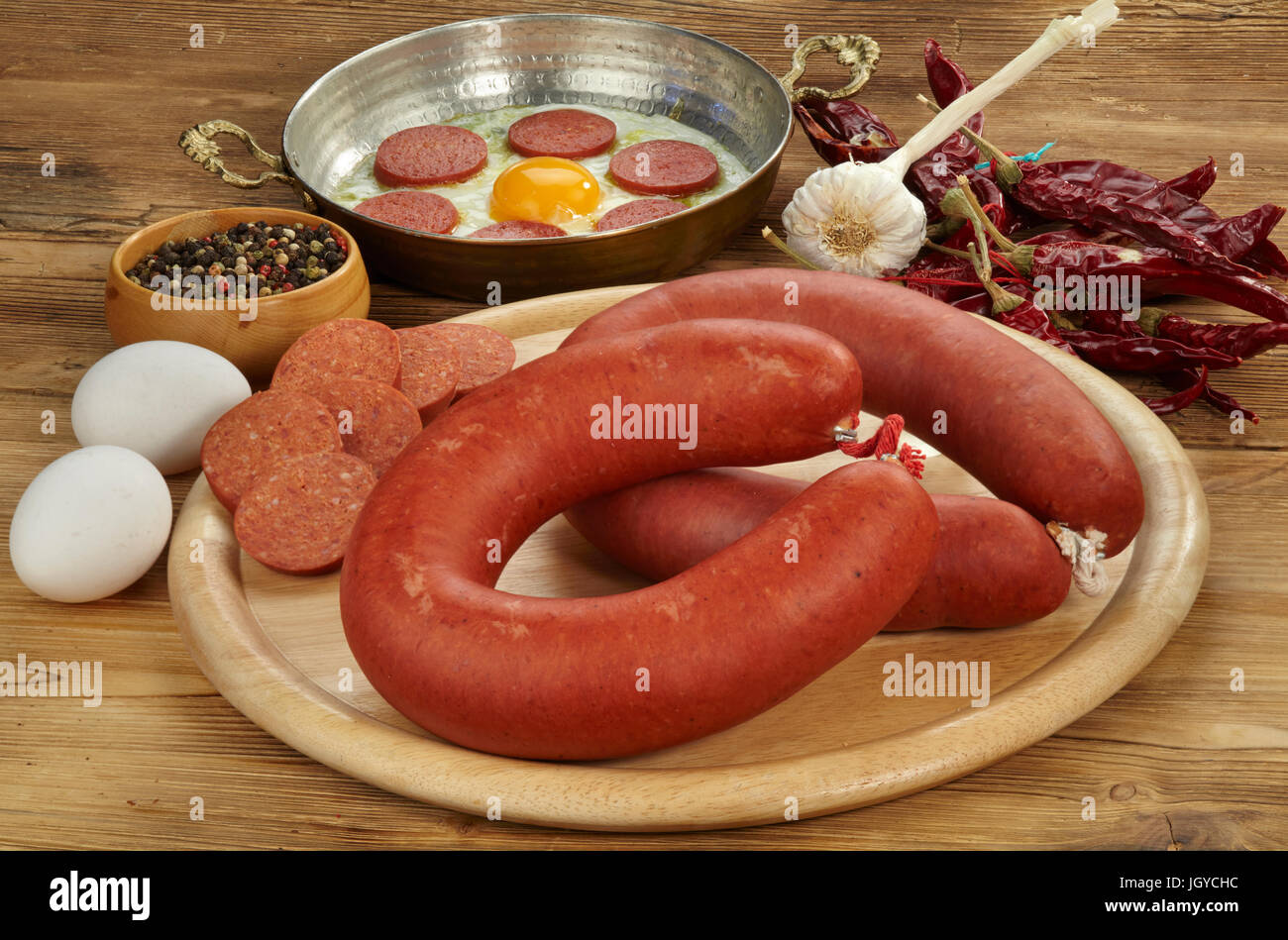 Sausage ( Turkish Sucuk ) concept photo Stock Photo - Alamy