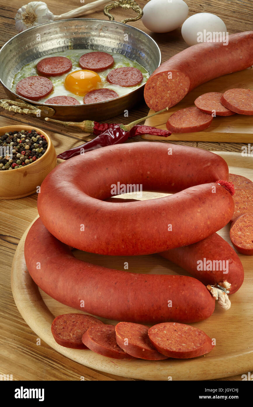 Sausage ( Turkish Sucuk ) concept photo Stock Photo - Alamy