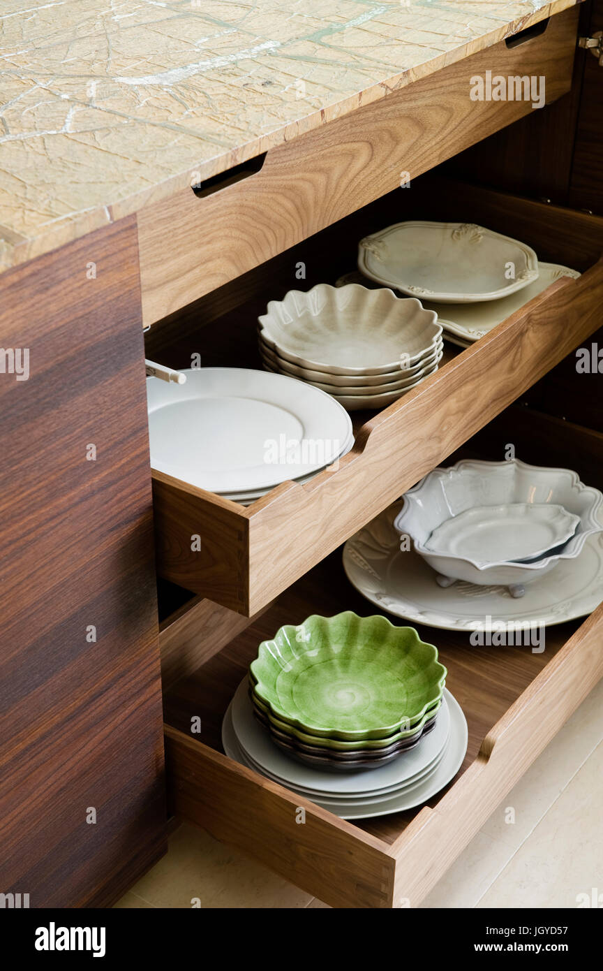 Brown wood drawers hi-res stock photography and images - Alamy