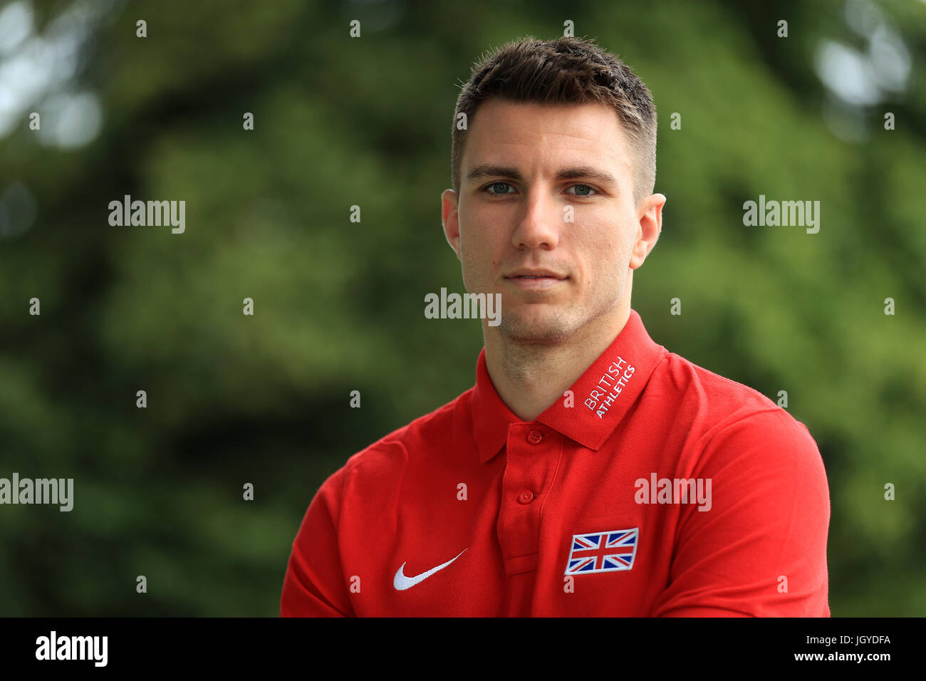 Hurdler Andrew Pozzi during the team announcement ahead of the IAAF ...