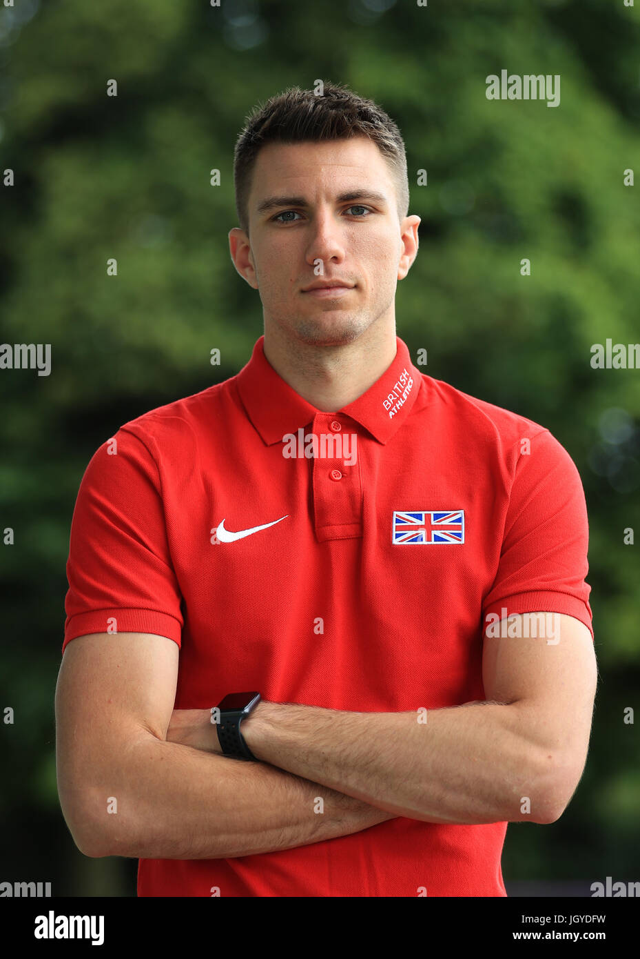 Hurdler Andrew Pozzi during the team announcement ahead of the IAAF ...