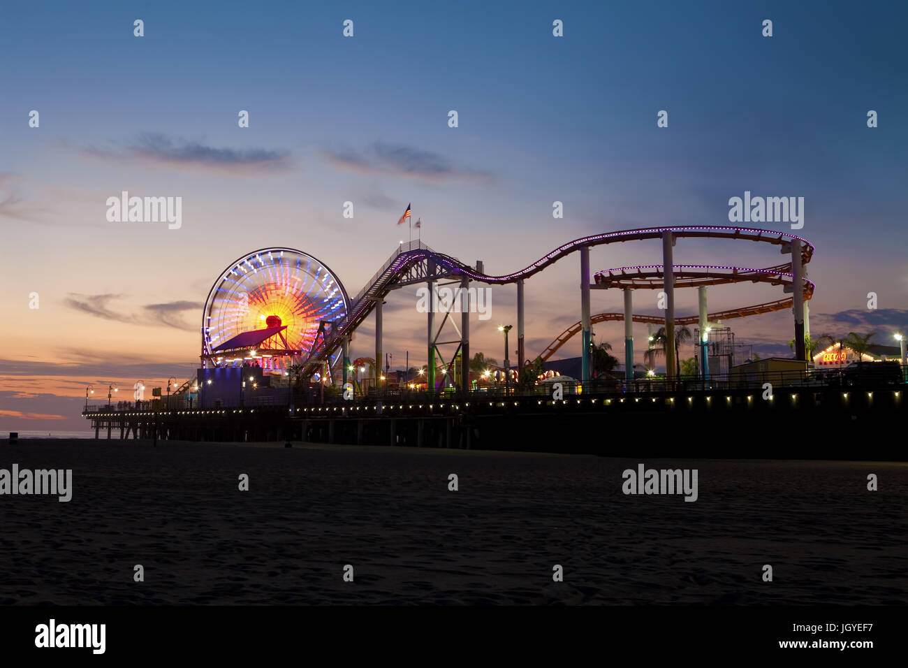 Carnival ride santa monica pier hi-res stock photography and images - Alamy