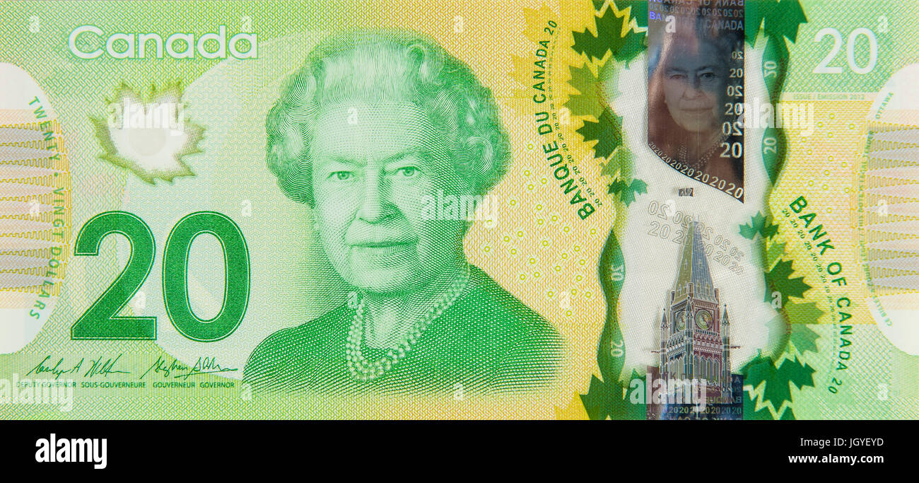 twenty canadian dollars Stock Photo - Alamy