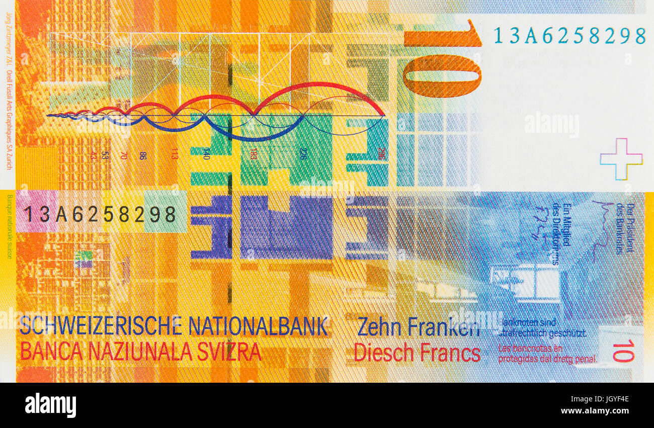 Swiss 10 franc note switzerland hi-res stock photography and images - Alamy
