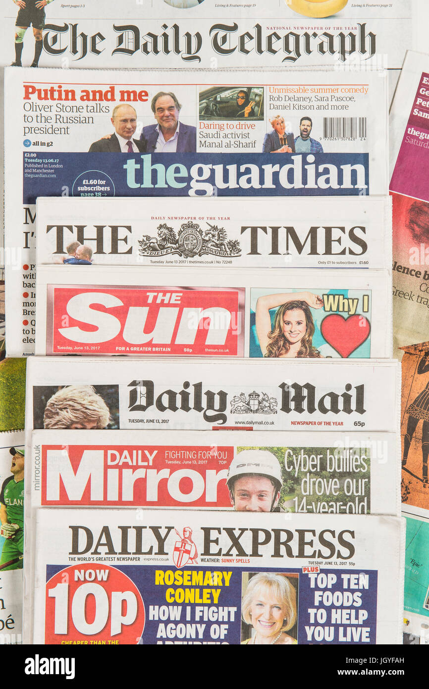 UK British Newspapers Stock Photo - Alamy