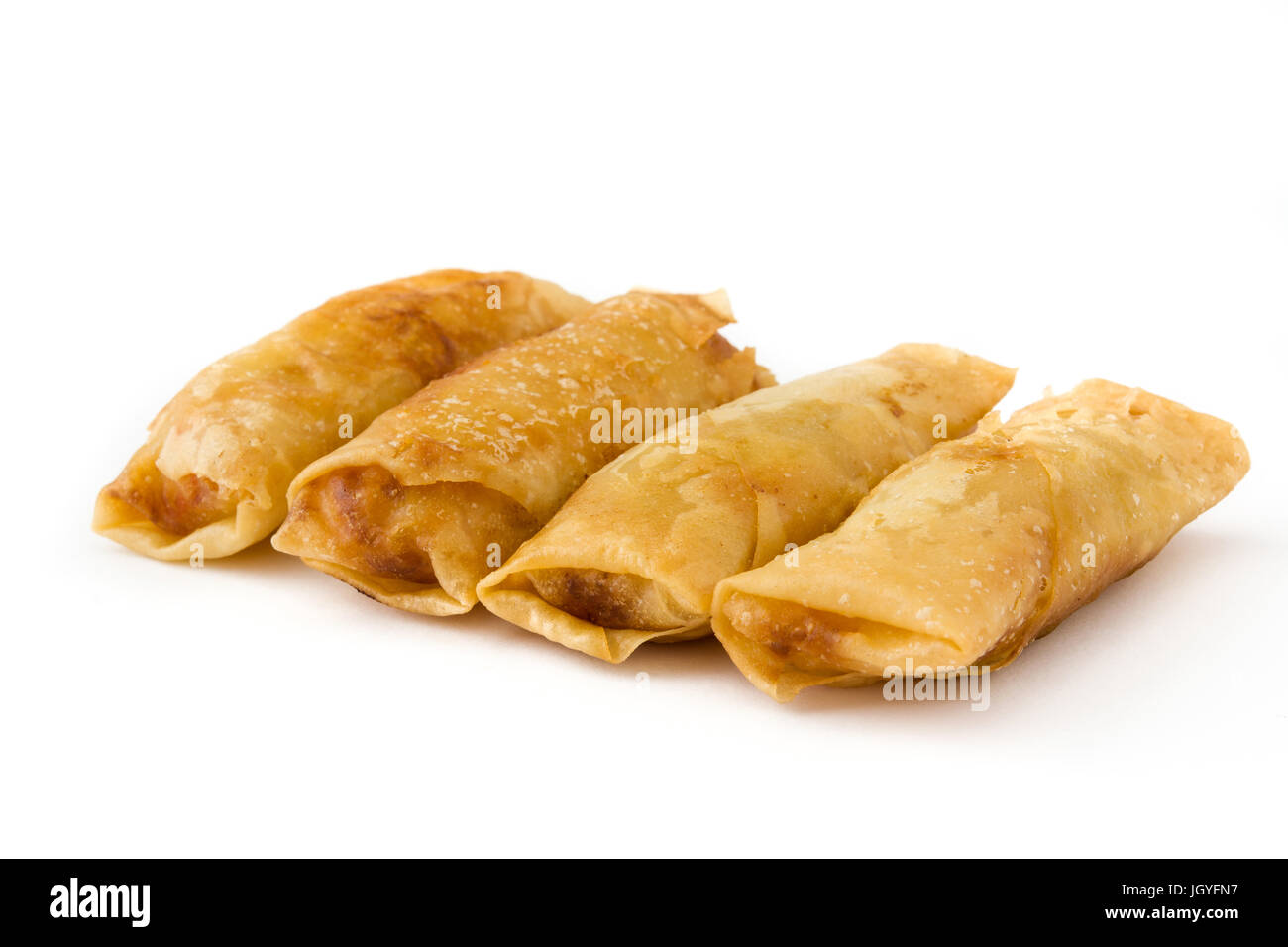 Vegetable spring rolls isolated on white background Stock Photo - Alamy