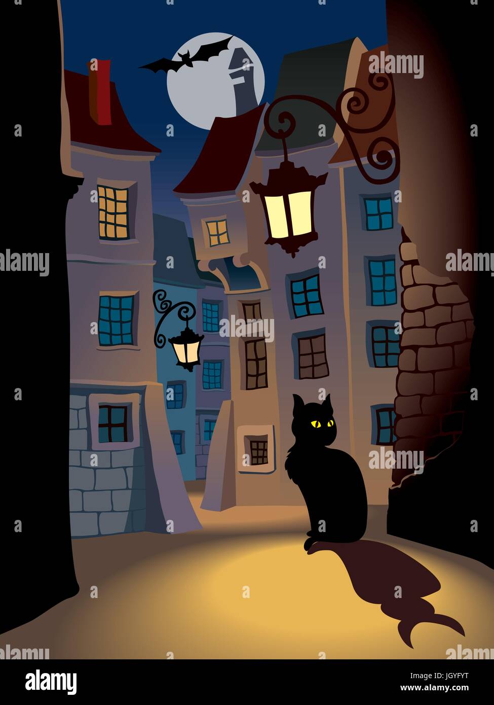 Haunted ghost town Stock Vector Images - Alamy