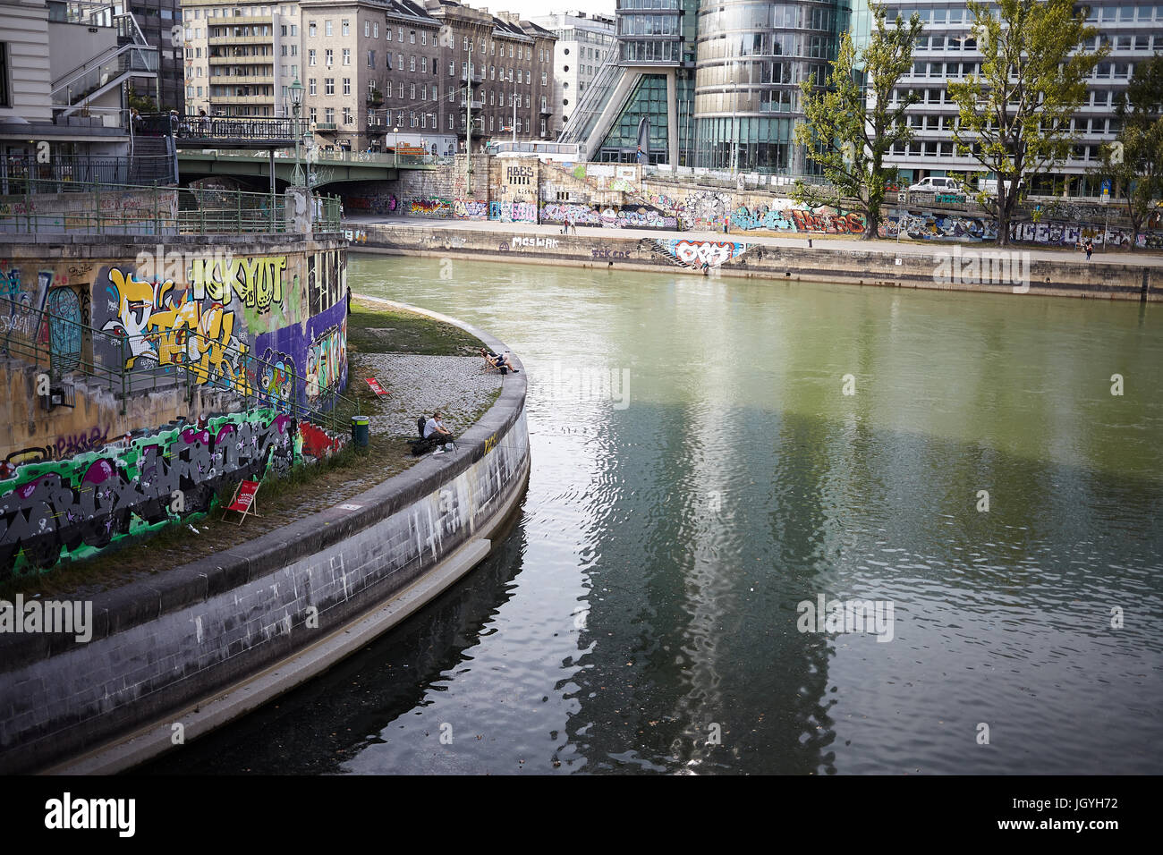 Donau canal in Vienna, Austria Stock Photo - Alamy