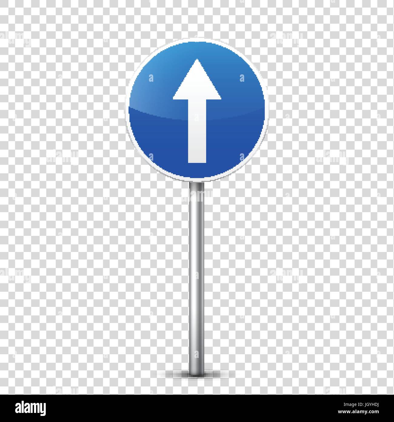Road blue signs collection isolated on transparent background. Road ...