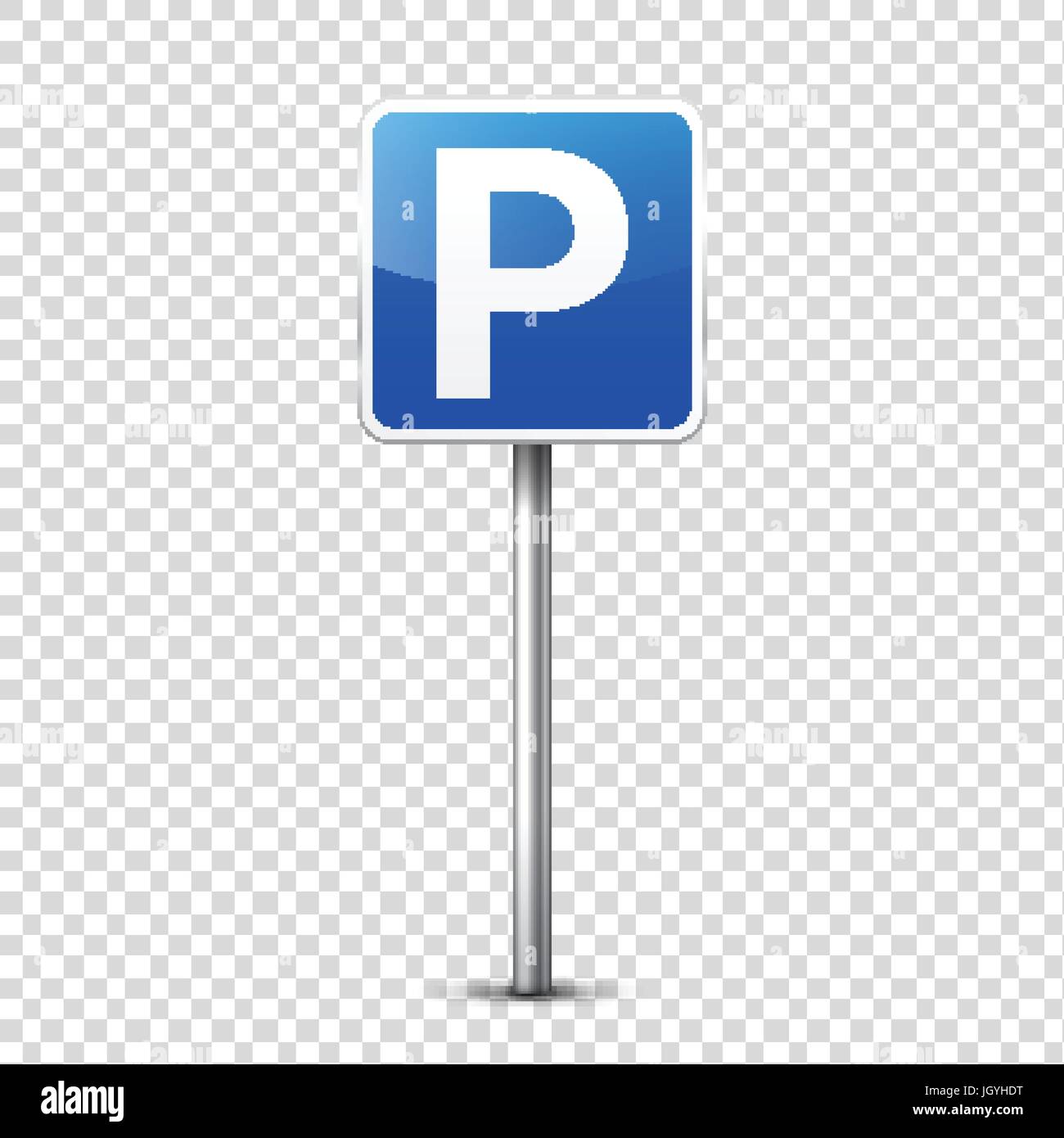 Road blue signs collection isolated on transparent background. Road ...