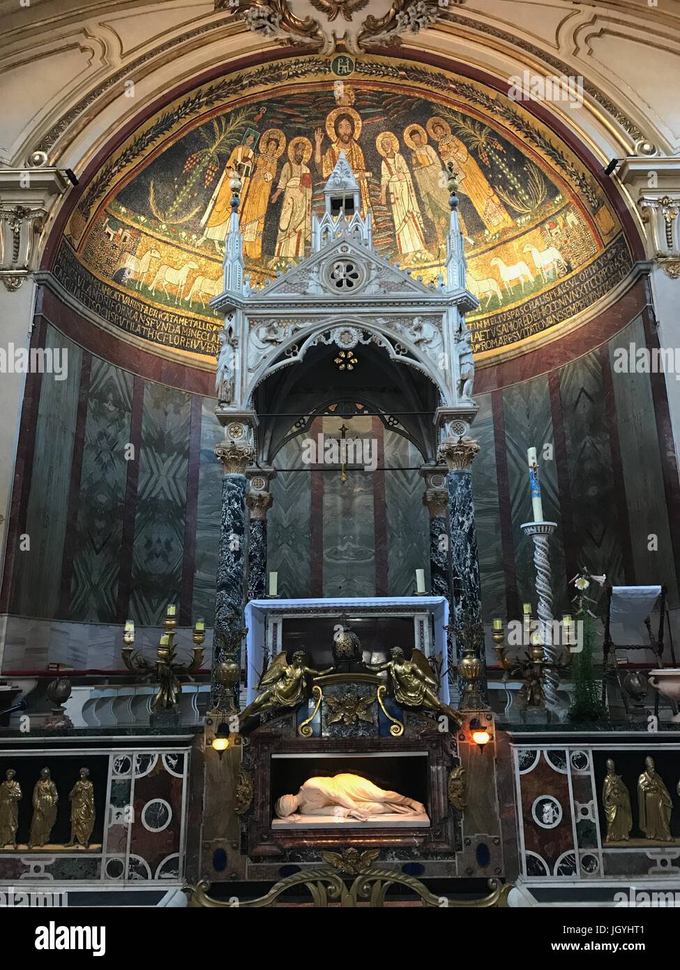 Saint Cecilia, the Basilica di Santa Cecilia in Trastevere, Rome Italy ...
