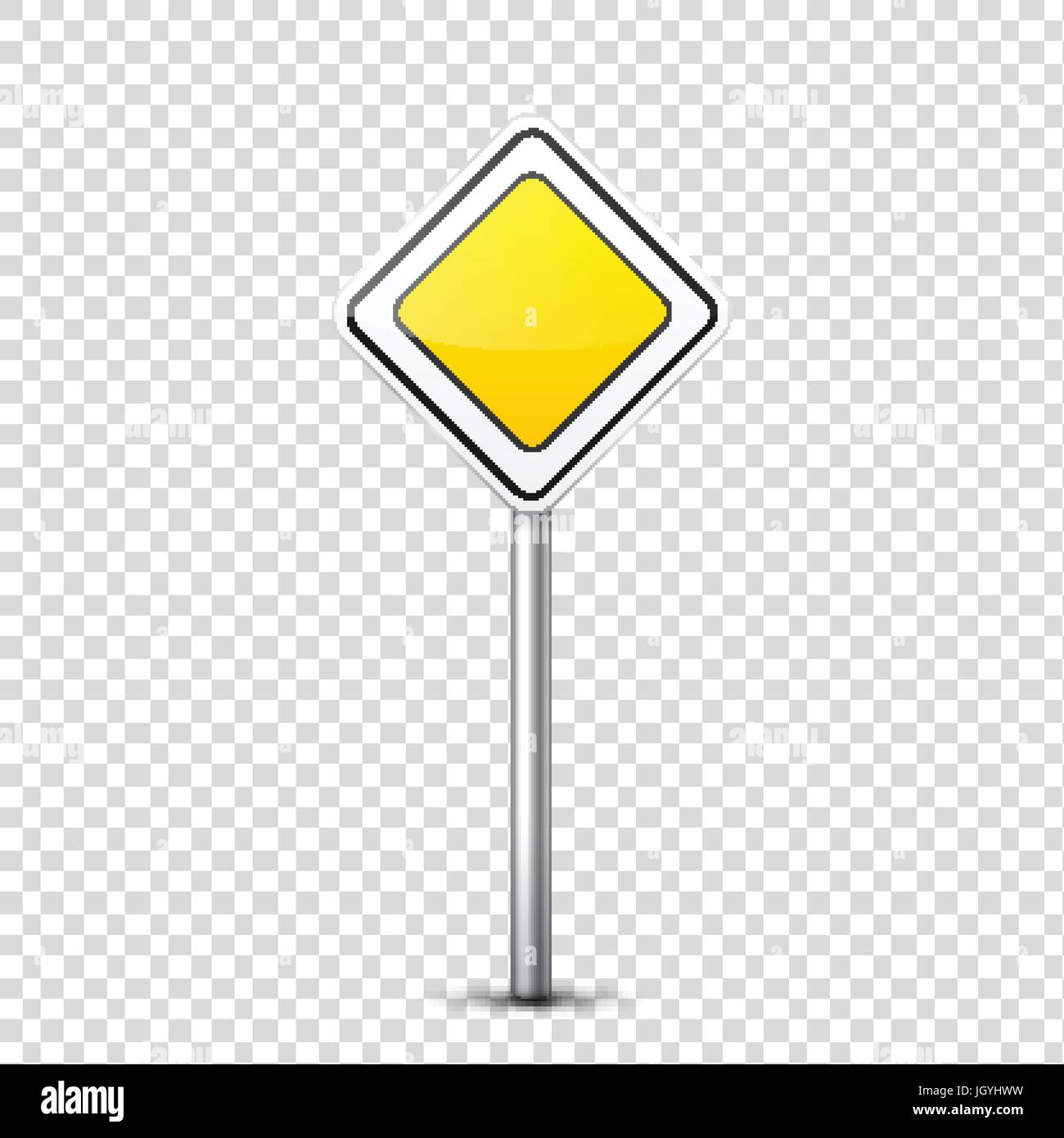 Road yellow signs collection isolated on transparent background. Road ...