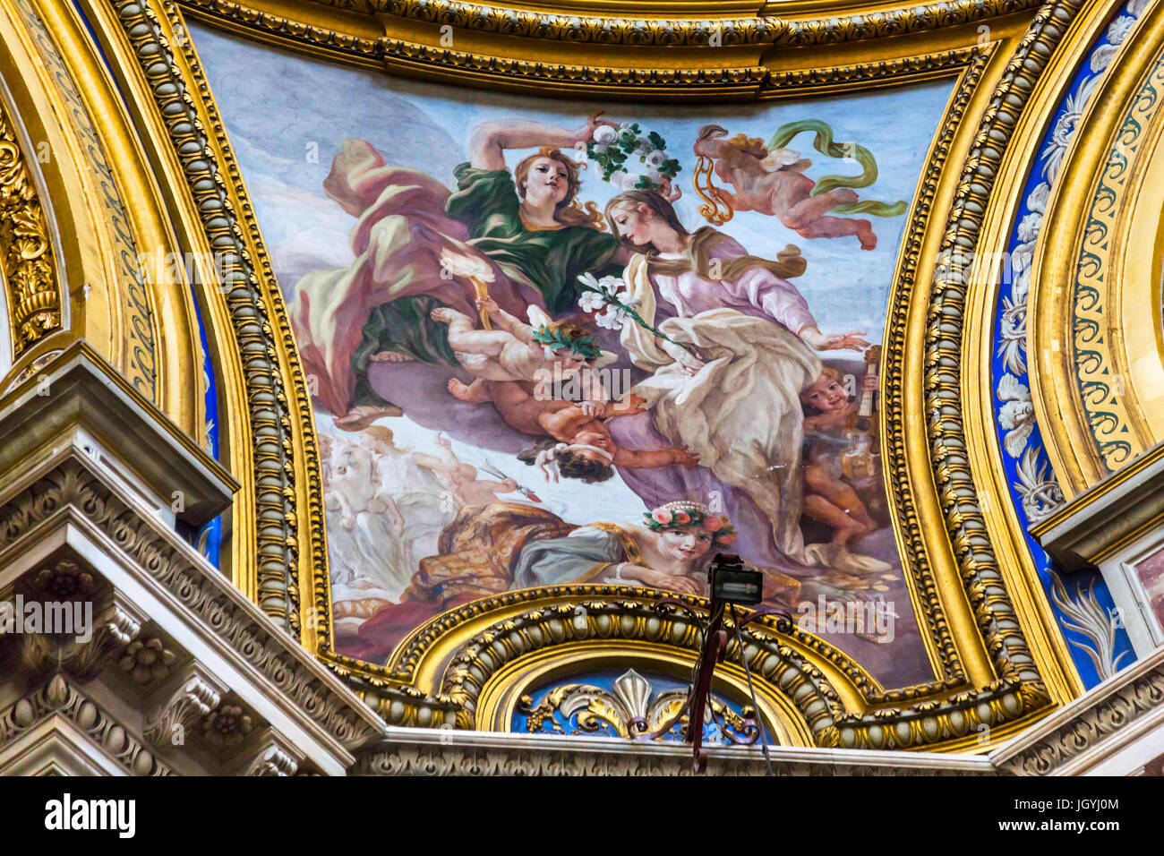 Saint Agnese Painting Saint Agnese In Agone Church Basilica Dome Rome ...