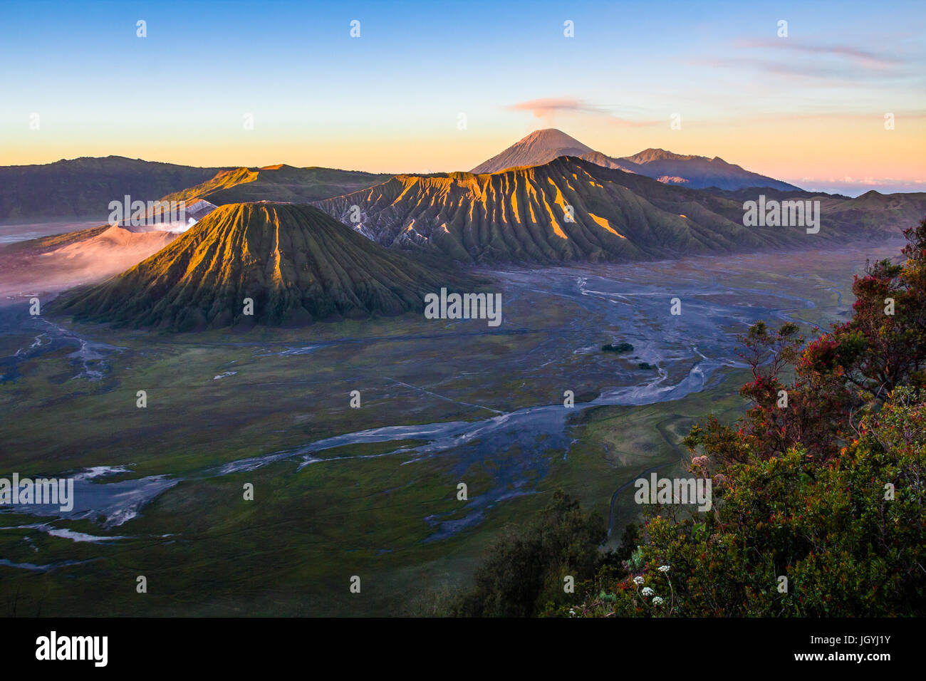 Sunrise on Mount Bromo Stock Photo - Alamy