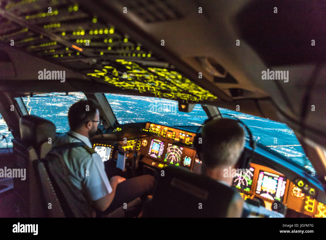 Two Pilots Departing out of Dallas Fort Worth Airport. Crew resource ...