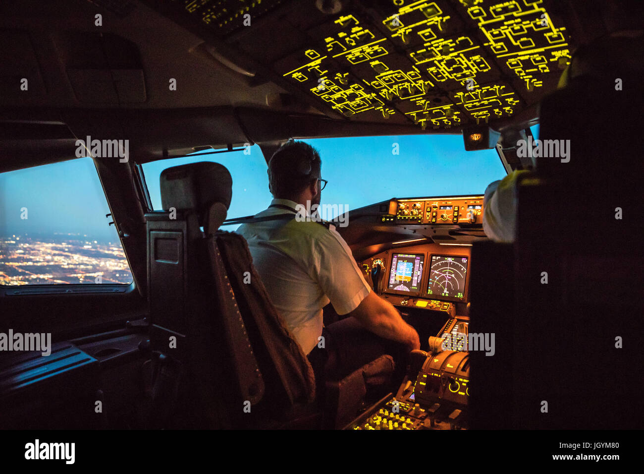 Two Pilots Departing out of Dallas Fort Worth Airport. Crew resource ...
