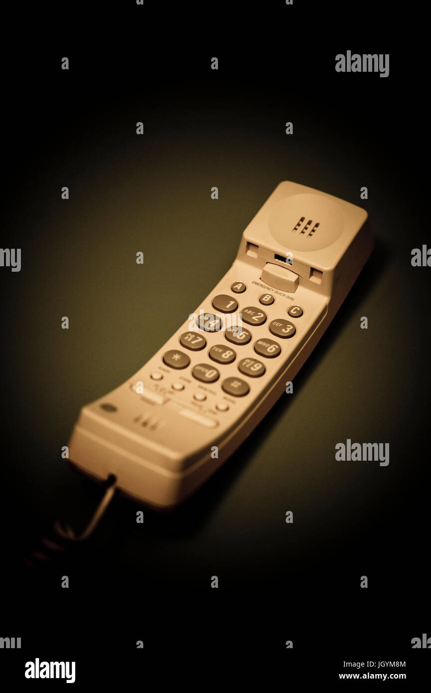 vintage phone receiver with dial buttons Stock Photo - Alamy