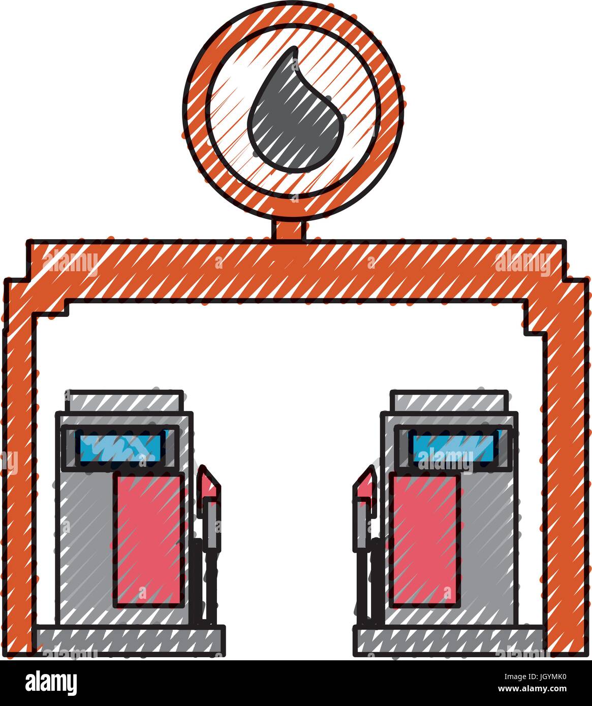 Gasoline dispenser station icon vector illustration graphic design ...