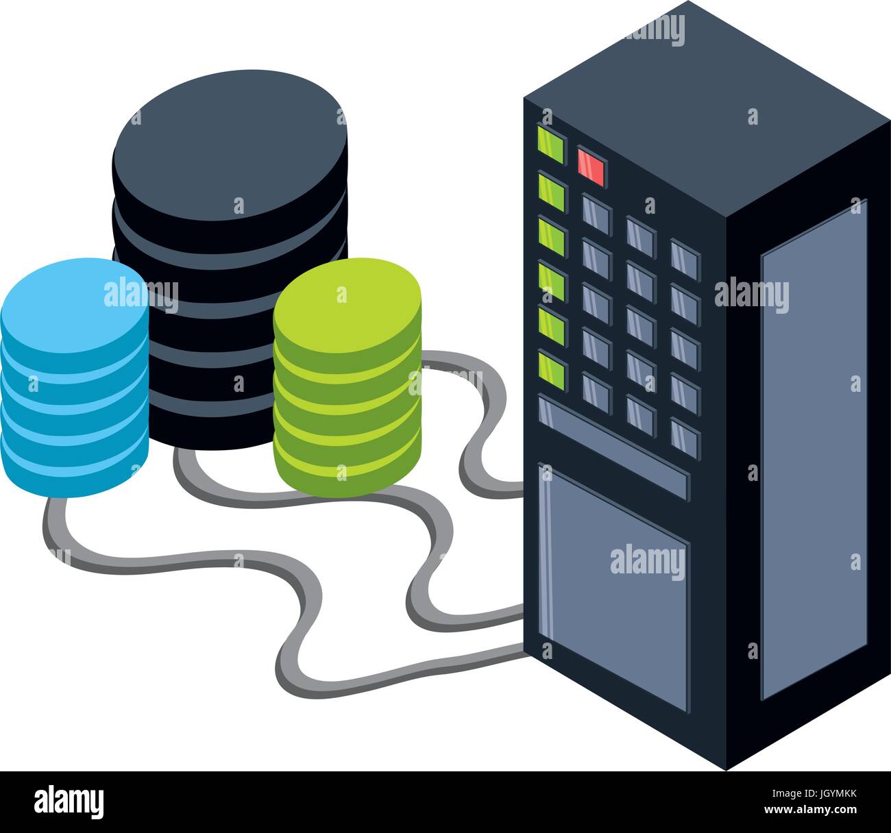 Storage database 3D icon vector illustration graphic design Stock ...