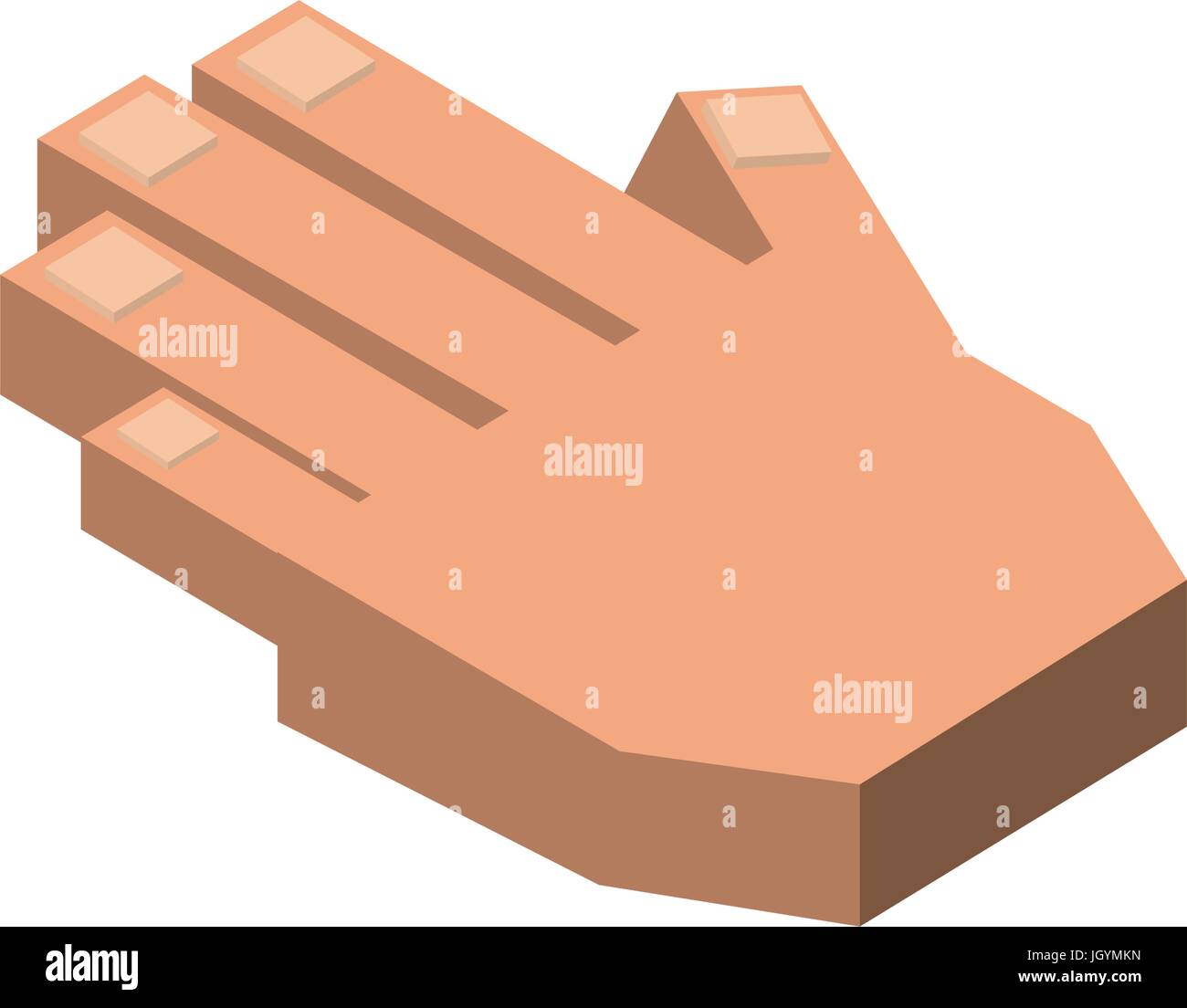 Human hand 3D icon vector illustration graphic design Stock Vector ...