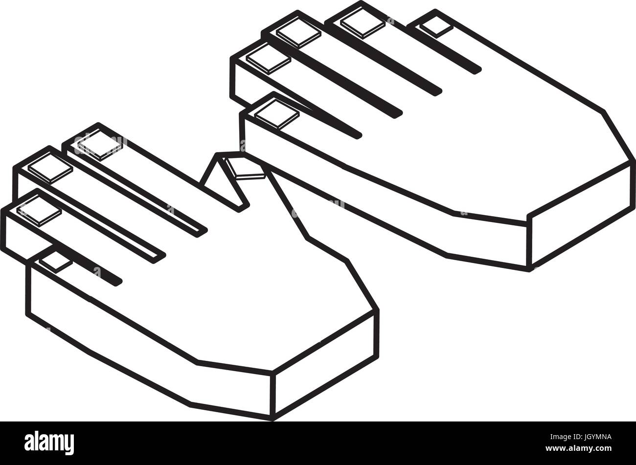 Human hand 3D icon vector illustration graphic design Stock Vector ...