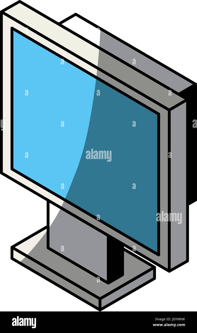 Computer screen 3D icon vector illustration graphic design Stock Vector ...