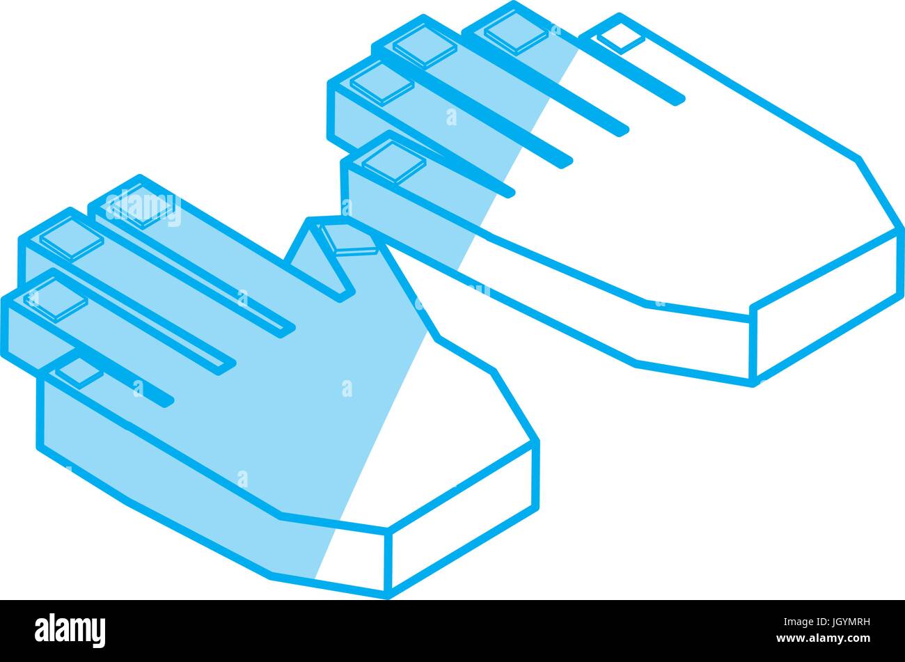 Male hand showing 3d Stock Vector Images - Alamy