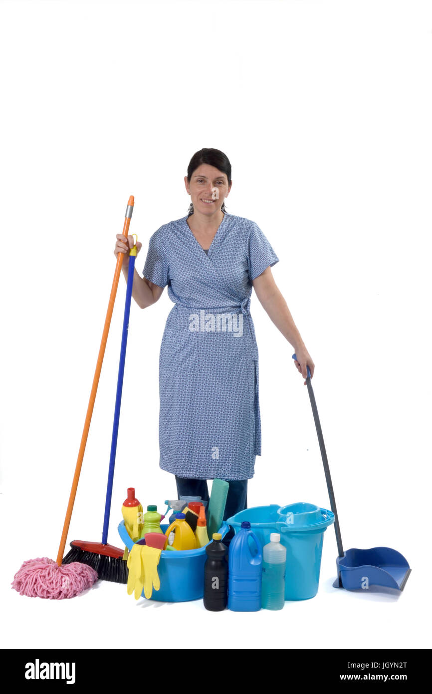 Cleaning lady Cut Out Stock Images & Pictures - Alamy