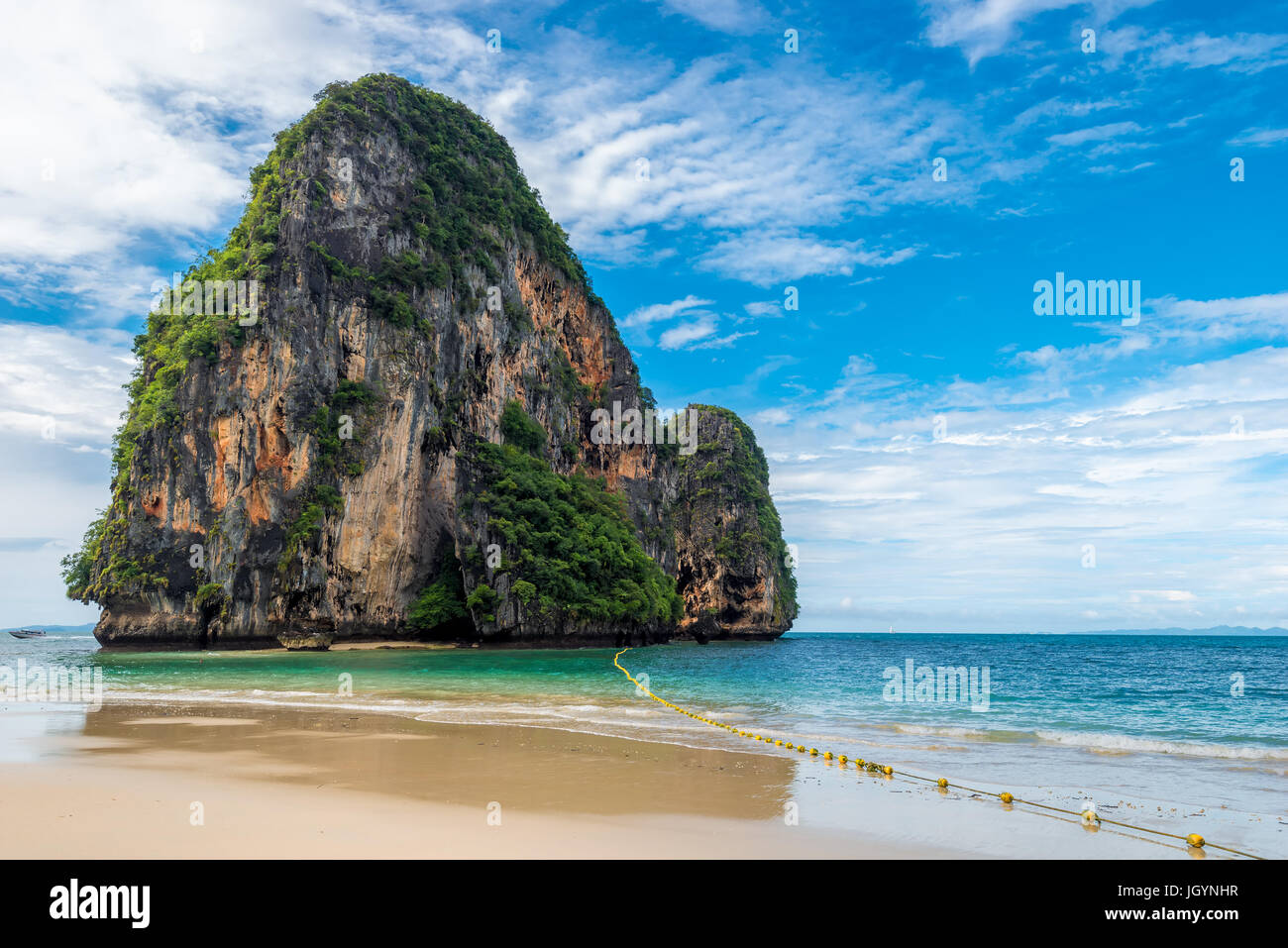Beautiful scenic rock in the Andaman Sea off the coast of Thailand ...