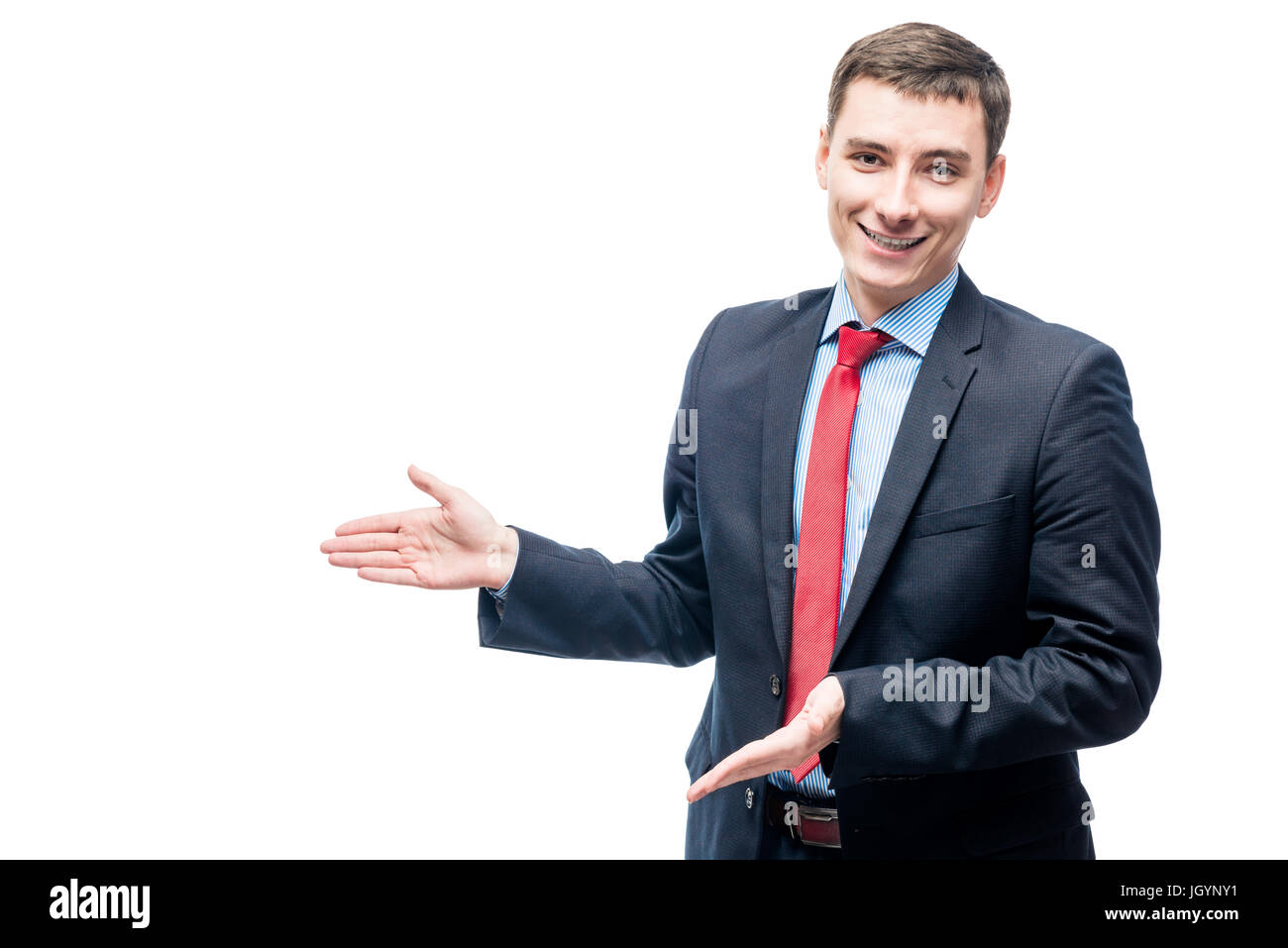Male giving presentation adult Cut Out Stock Images & Pictures - Alamy