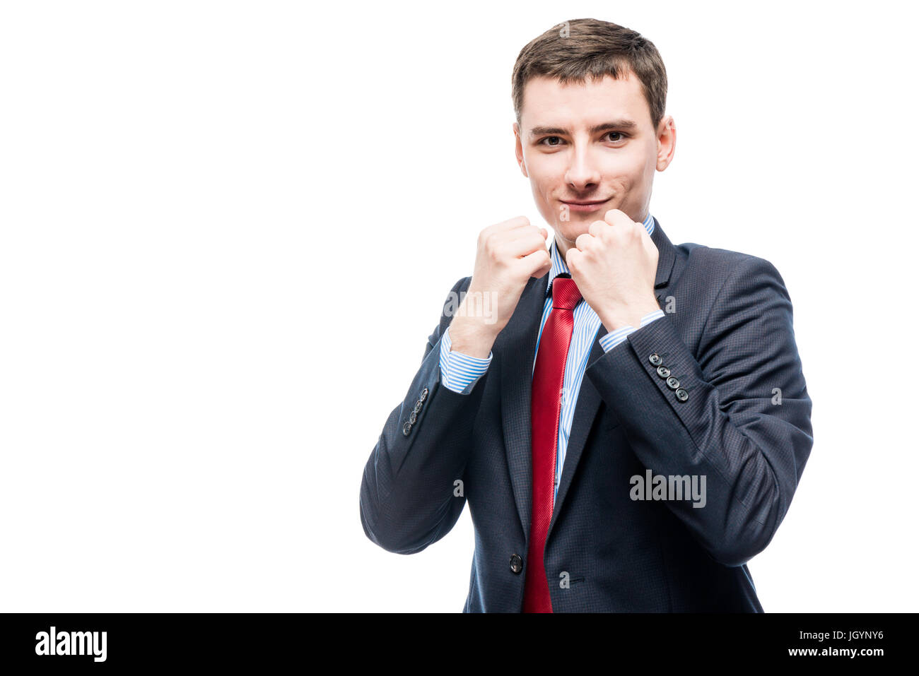 Conceptual photograph of a successful businessman ready for battle ...