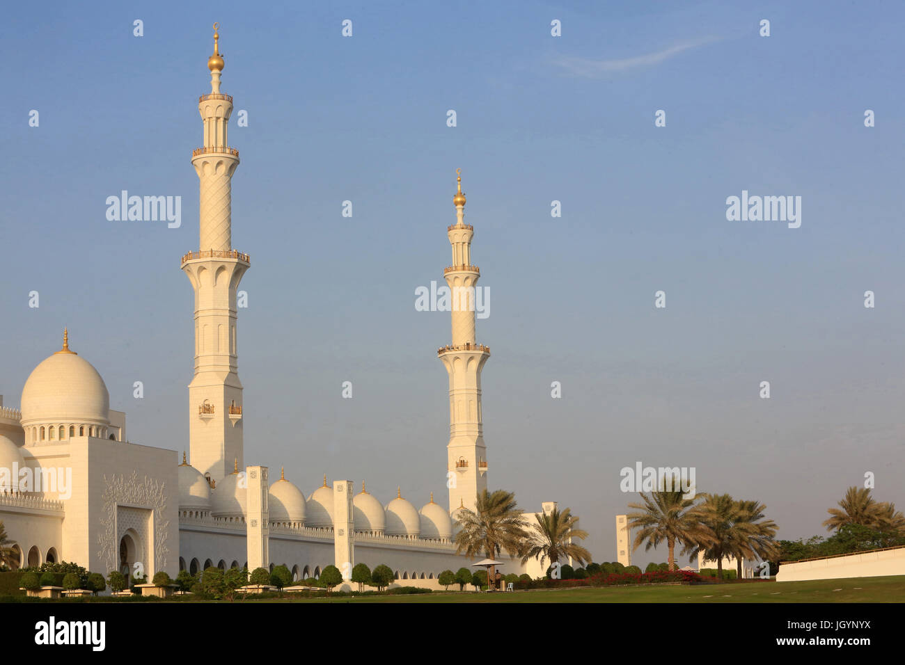 Minarets. Sheikh Zayed Mosque. 1995. Emirate of Abu Dhabi Stock Photo ...