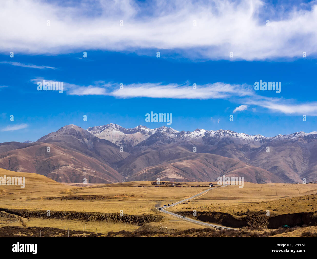 Landscape of snow mountain and valley in Sichuan China Stock Photo - Alamy