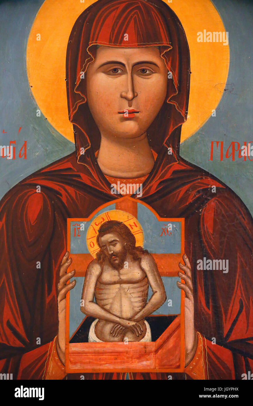 Saint paraskevi holding crucifixion icon hi-res stock photography and ...
