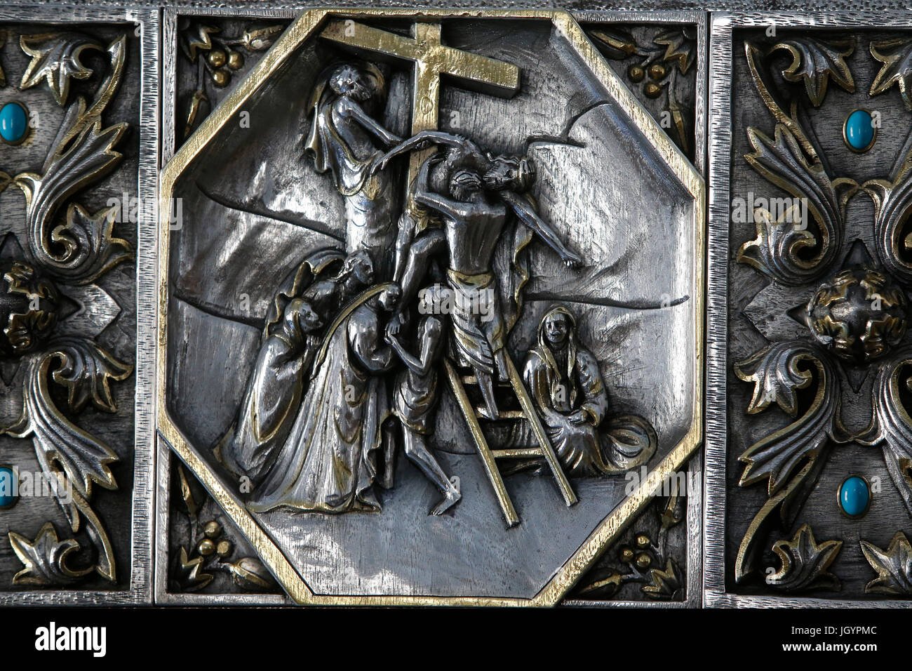 Jesus laid down from the cross hi-res stock photography and images - Alamy