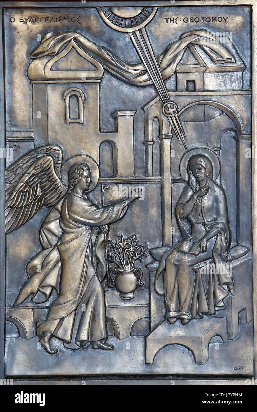 Religion christianity annunciation relief hi-res stock photography and ...