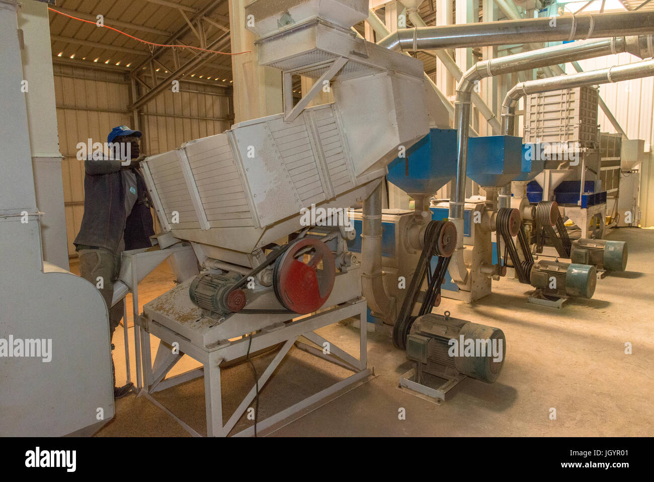 Rice processing and packing factory. Senegal Stock Photo - Alamy