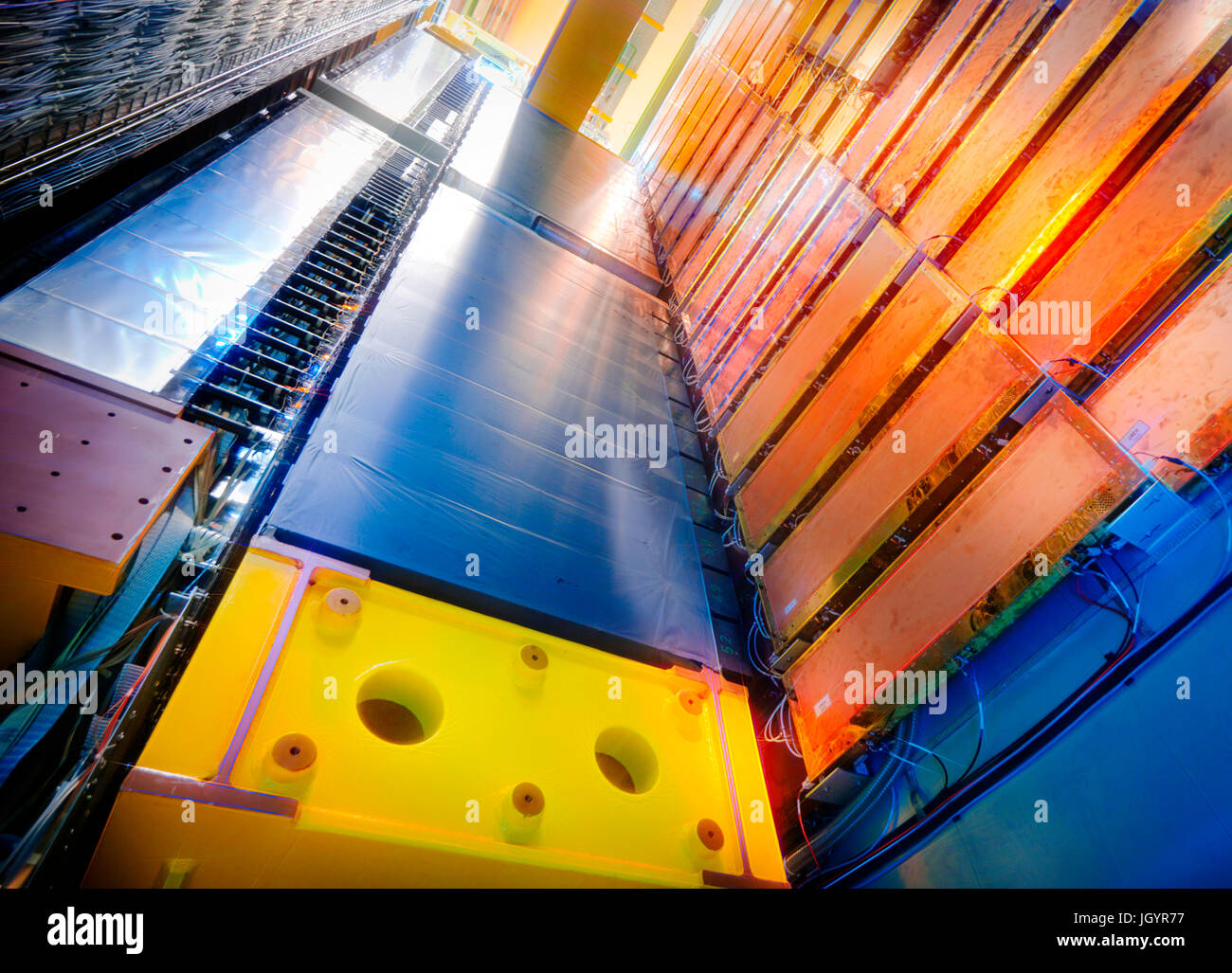 Muon detector chamber in the LHCb experiment at CERN Stock Photo - Alamy