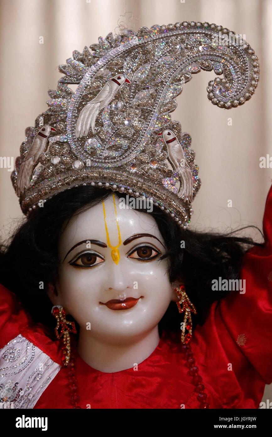 Nitai statue in an ISKCON Temple. Sarcelles. France Stock Photo - Alamy