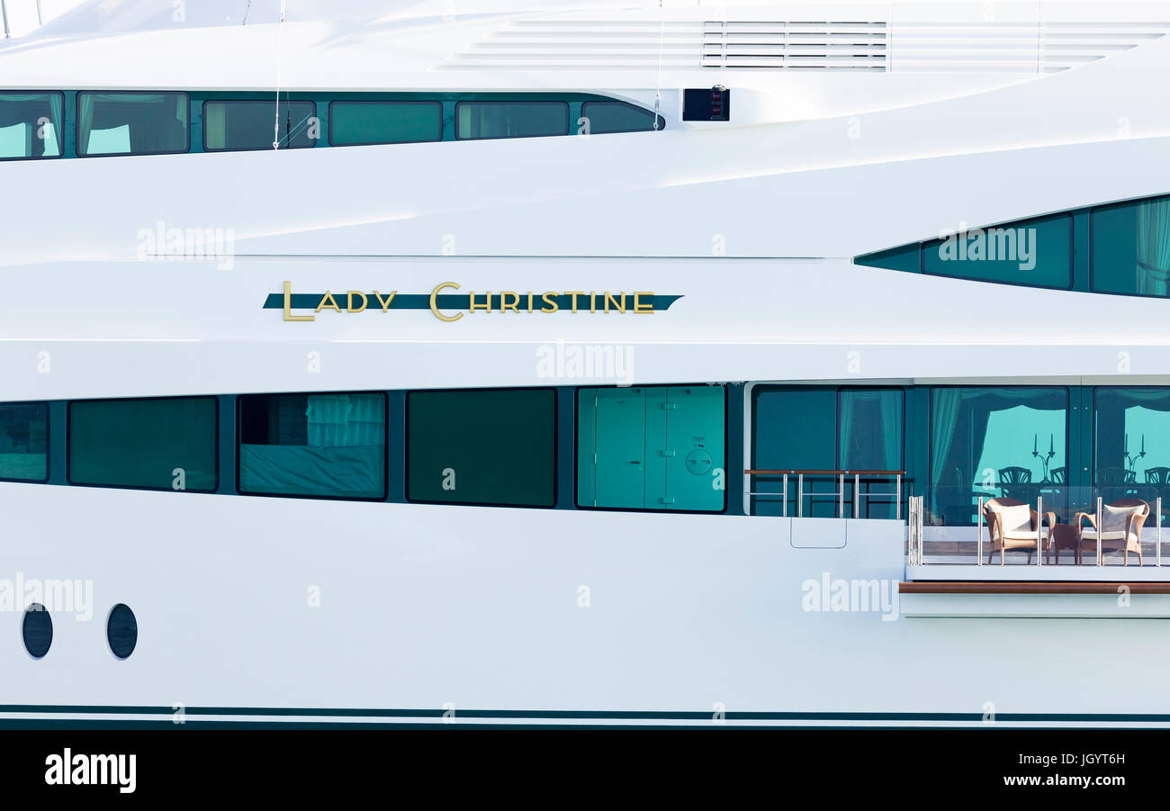 The Lady Christine luxury yacht owned by Lord Laidlaw of Rothiemay ...