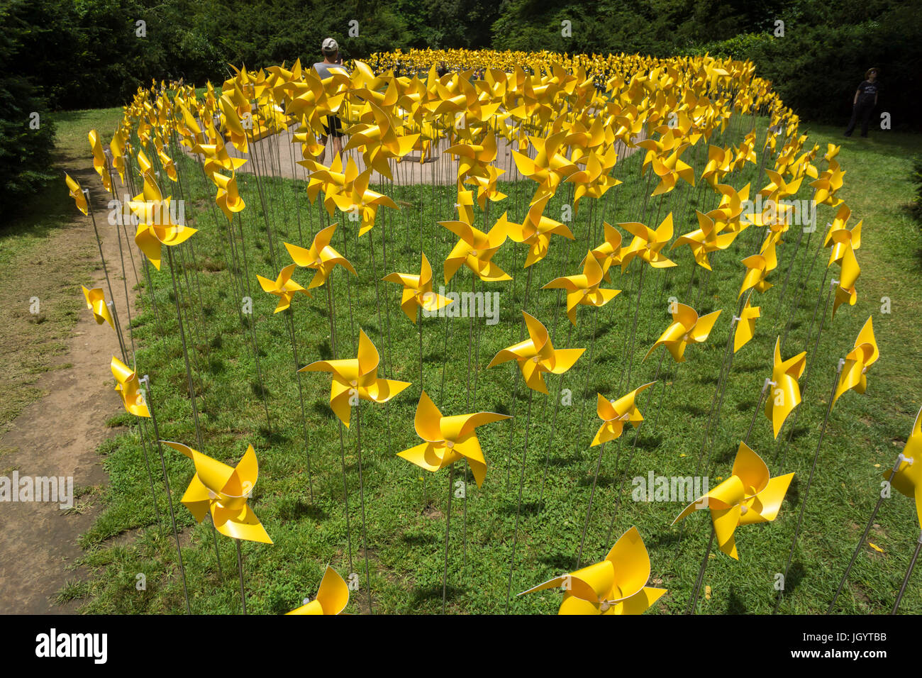 The Connective Project, consisting of 7000 handmade pinwheels, made by ...