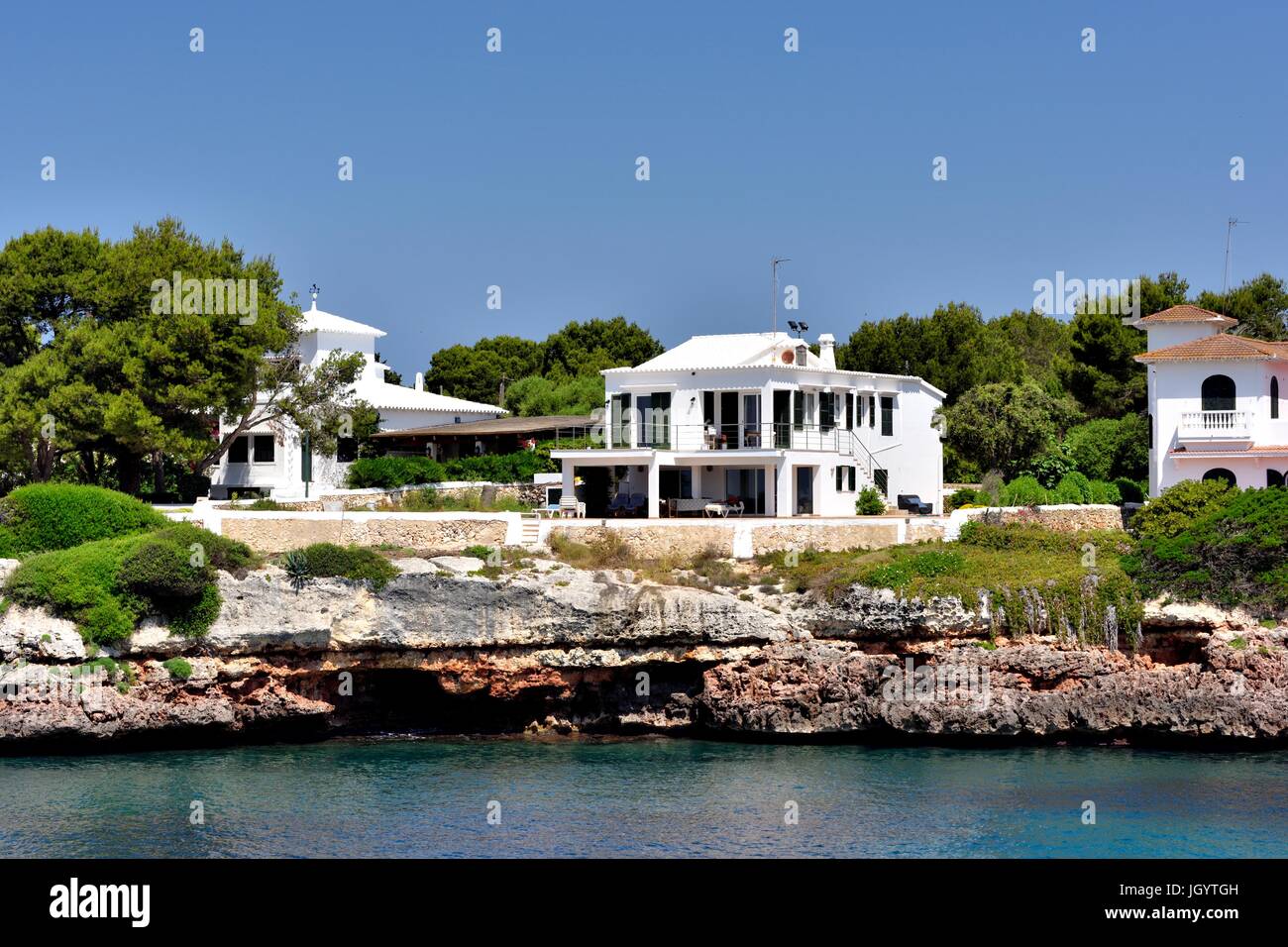 Holiday home properties villas Menorca Minorca Stock Photo - Alamy