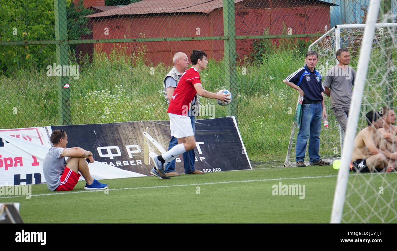 KURSK, RUSSIA - JULE 3: football match of the championship Amateur ...