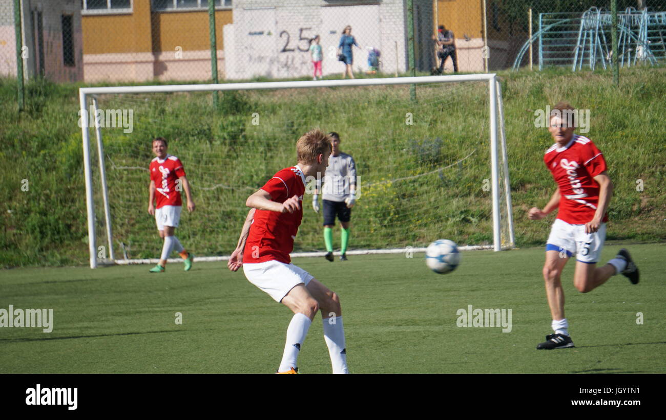 KURSK, RUSSIA - JULE 3: football match of the championship Amateur ...
