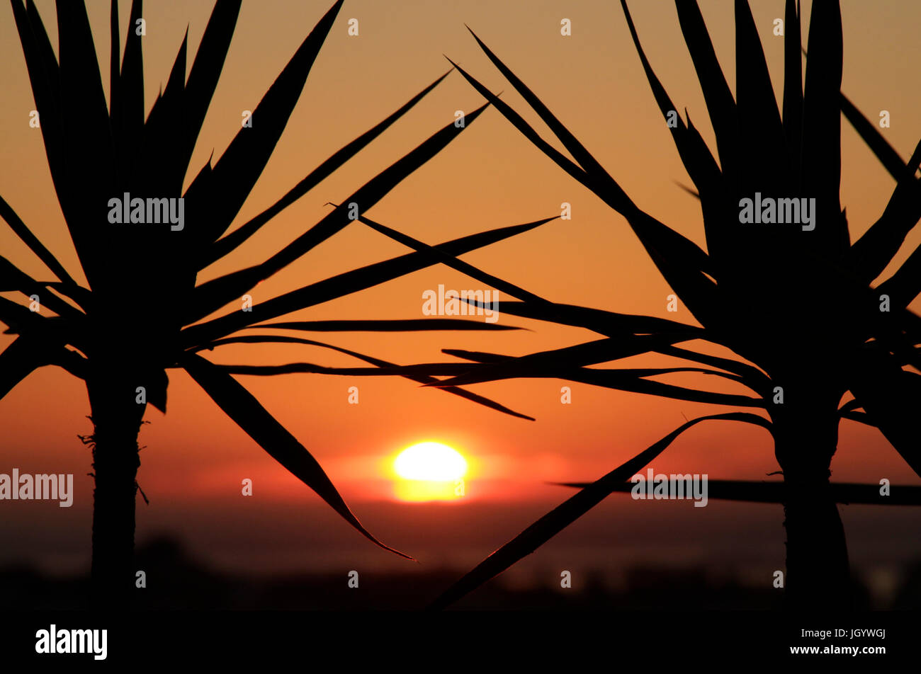 The sun setting in Lisbon, Portugal Stock Photo - Alamy
